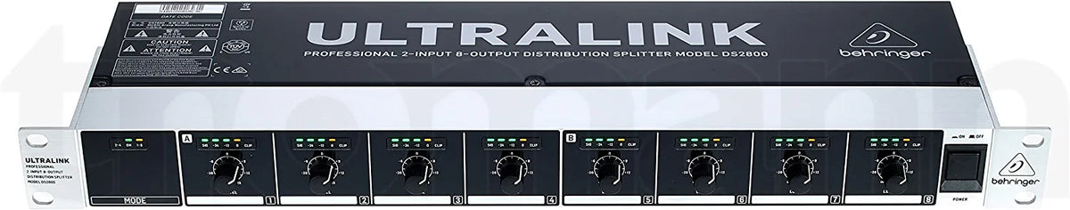 Behringer DS2800 2-Input 8-Output Distribution Splitter ...